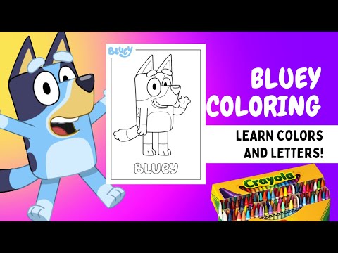 BLUEY Coloring Page - Disney Jr. - Color with Crayola Crayons 🖍️ 💙