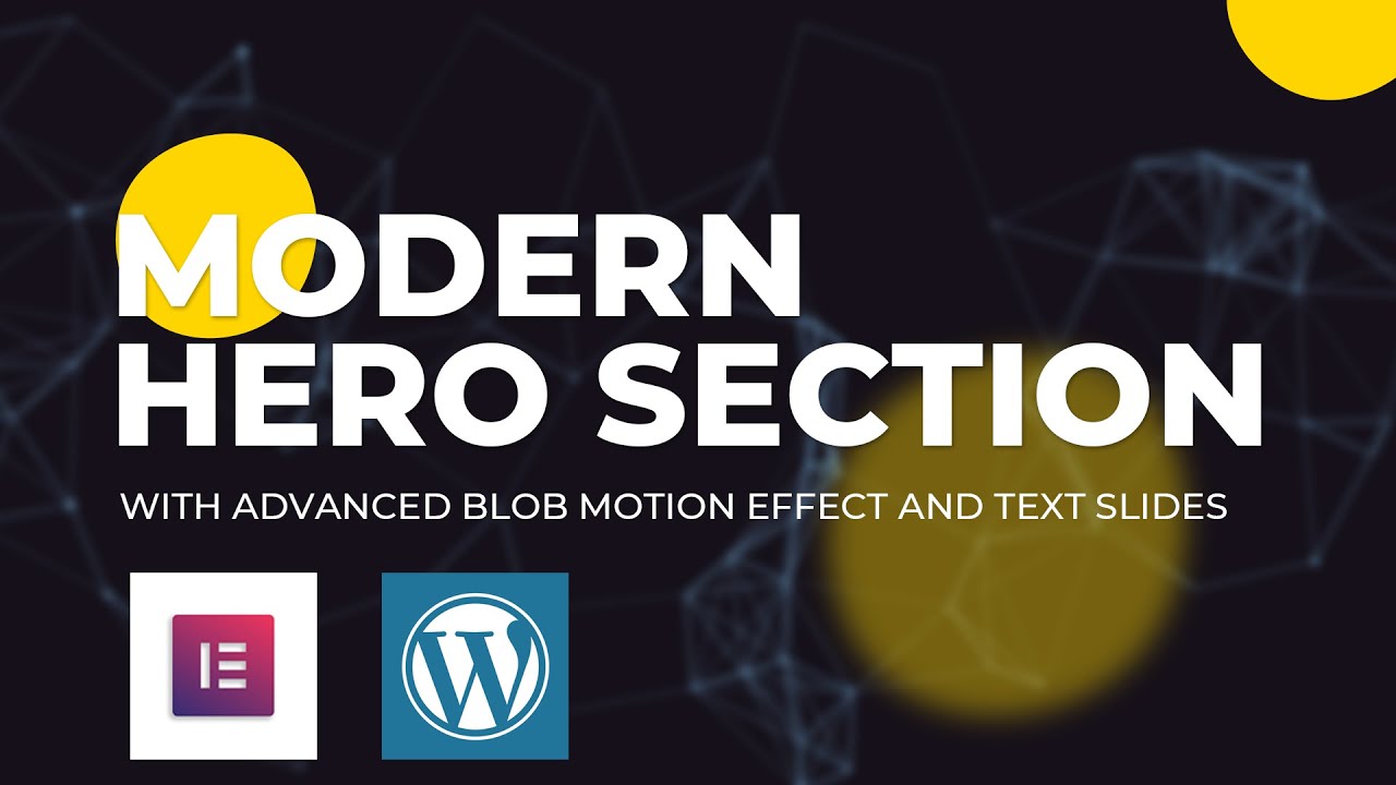 Elementor Pro Tutorial: Modern Hero Section Design and Slider for 2021