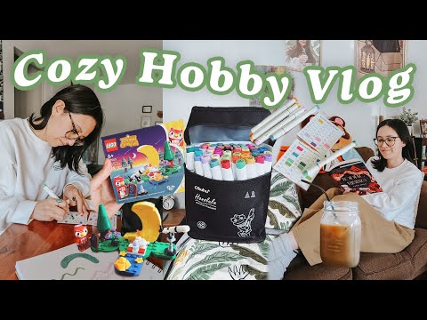 Cozy Hobby Vlog 🌾 📖 🧺 reading, trying new hobbies, slowing down & self-care routines