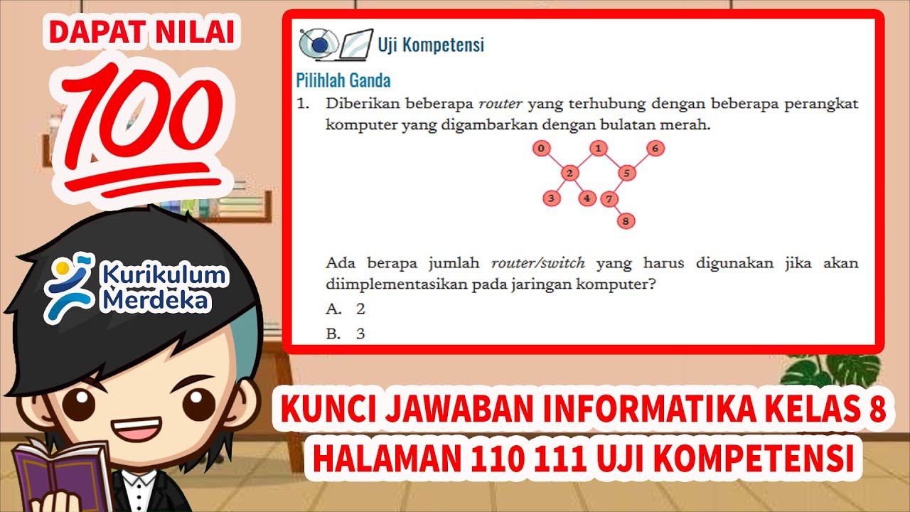 Answer Key for Informatics Grade 8 Pages 110 and 111 Independent Curriculum Competency Test