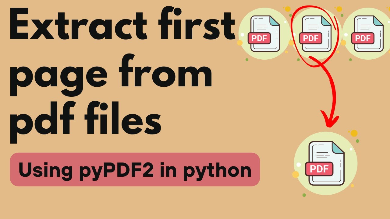 Simplify PDF Management: Extract First Page with pyPDF2 in Python