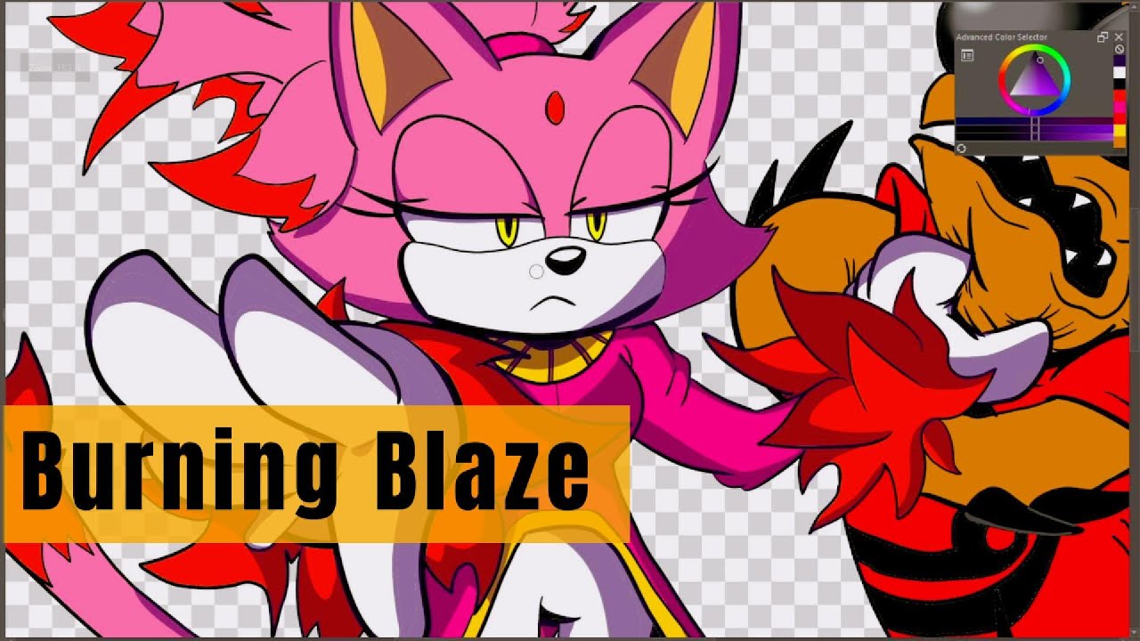 Burning Blaze the Cat Speedpaint