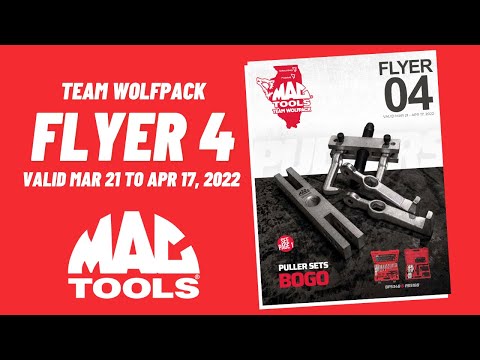 Mac Tools Flyer 4 | Team Wolfpack | Valid March 21 to April 17, 2022