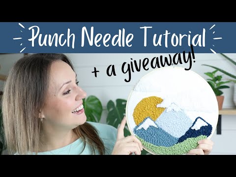 HOW TO PUNCH NEEDLE | HOW TO USE A PUNCH NEEDLE FOR BEGINNERS | PUNCH NEEDLE TUTORIAL