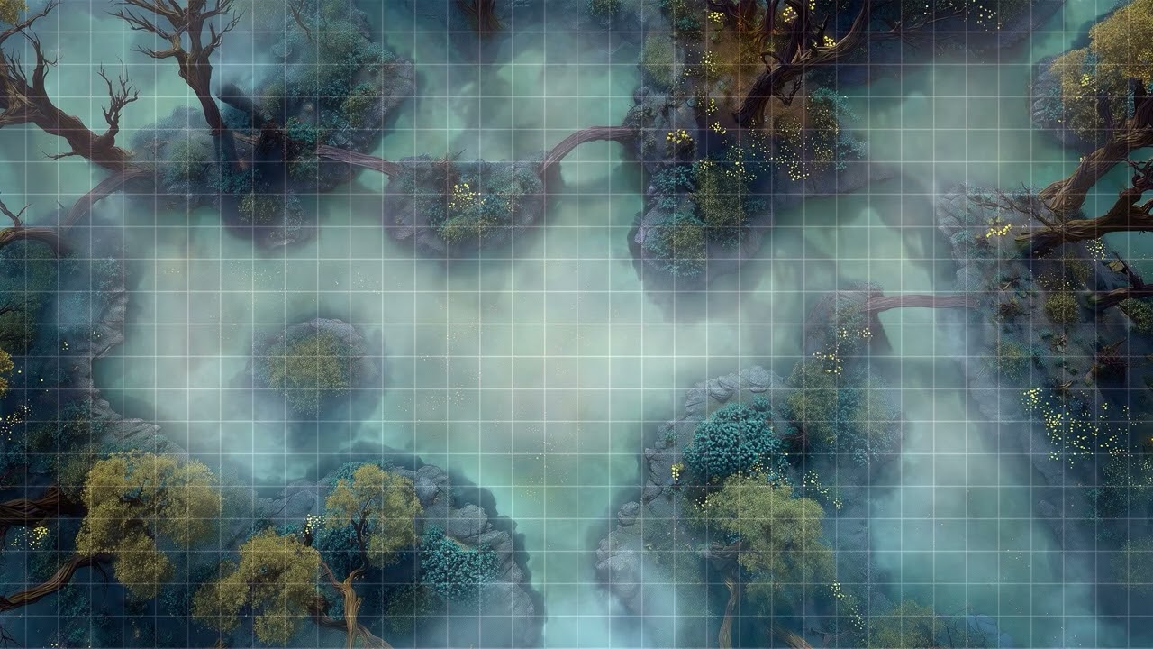 D&D | Dreamroot Swamp Part 1 Grid | Animated Battle Maps