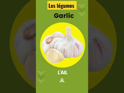 Garlic in French - l'ail (les légumes) #french #francais #shorts