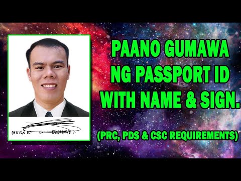 PAANO GUMAWA NG PASSPORT ID with NAME & SIGNATURE (Photoshop)