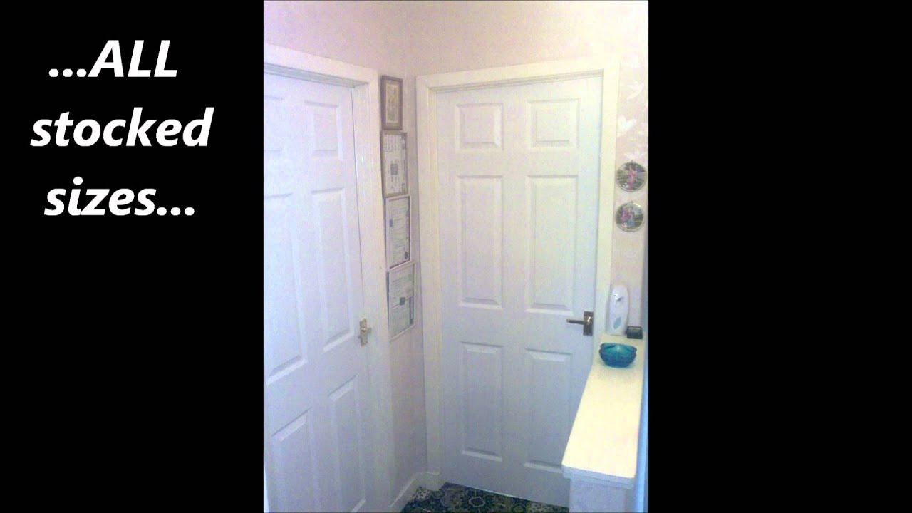 6 panel white primed interior doors. Fully fitted. £54.99