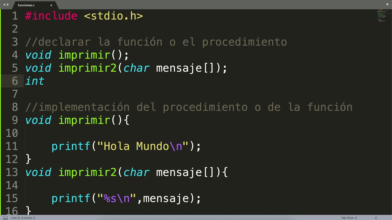 Manejo de funciones y procedimientos en C | Febrero 2021