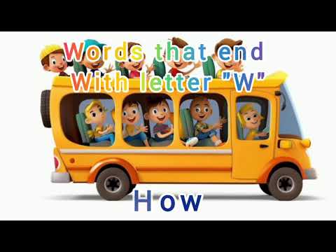 Words that end with the letter "W"