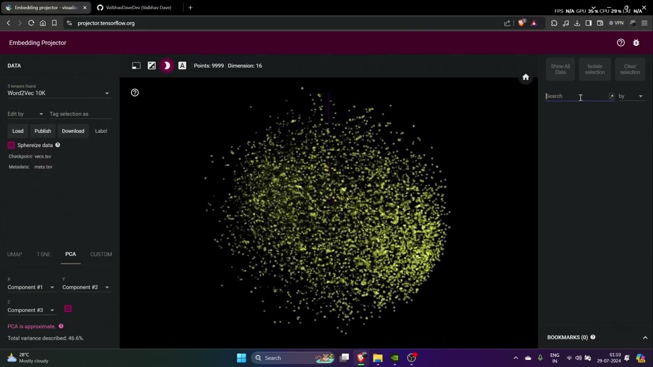 How to Use Tensorflow Embedding Projector for Visualizing Word Embeddings