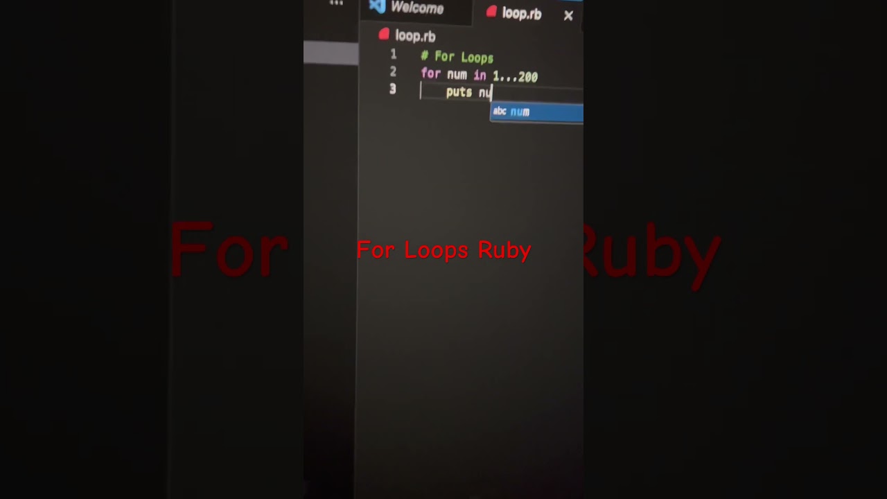 Ruby Loops: For Loop Ruby #shorts
