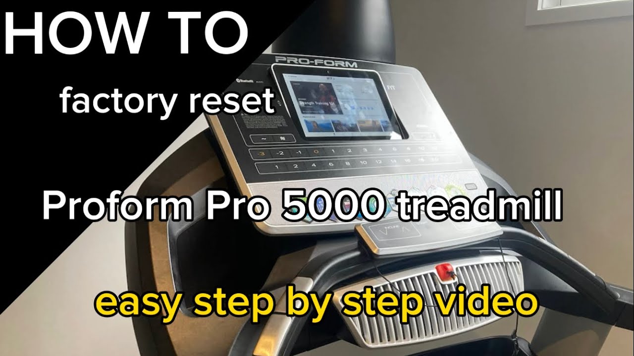 How to factory reset Proform Pro 5000 treadmill - also known as paperclip reset and screen reset