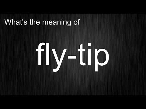 What's the meaning of "fly-tip", How to pronounce fly-tip?