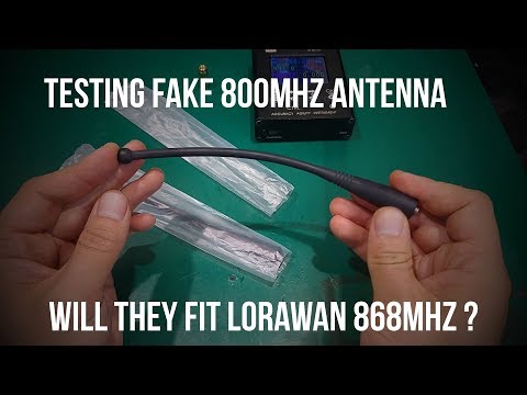 China fake Motorola 800MHz SMA antenna - test for LoRaWAN 868MHz