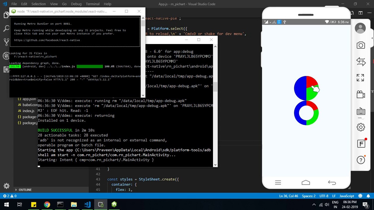 How to add pie chart in react native project