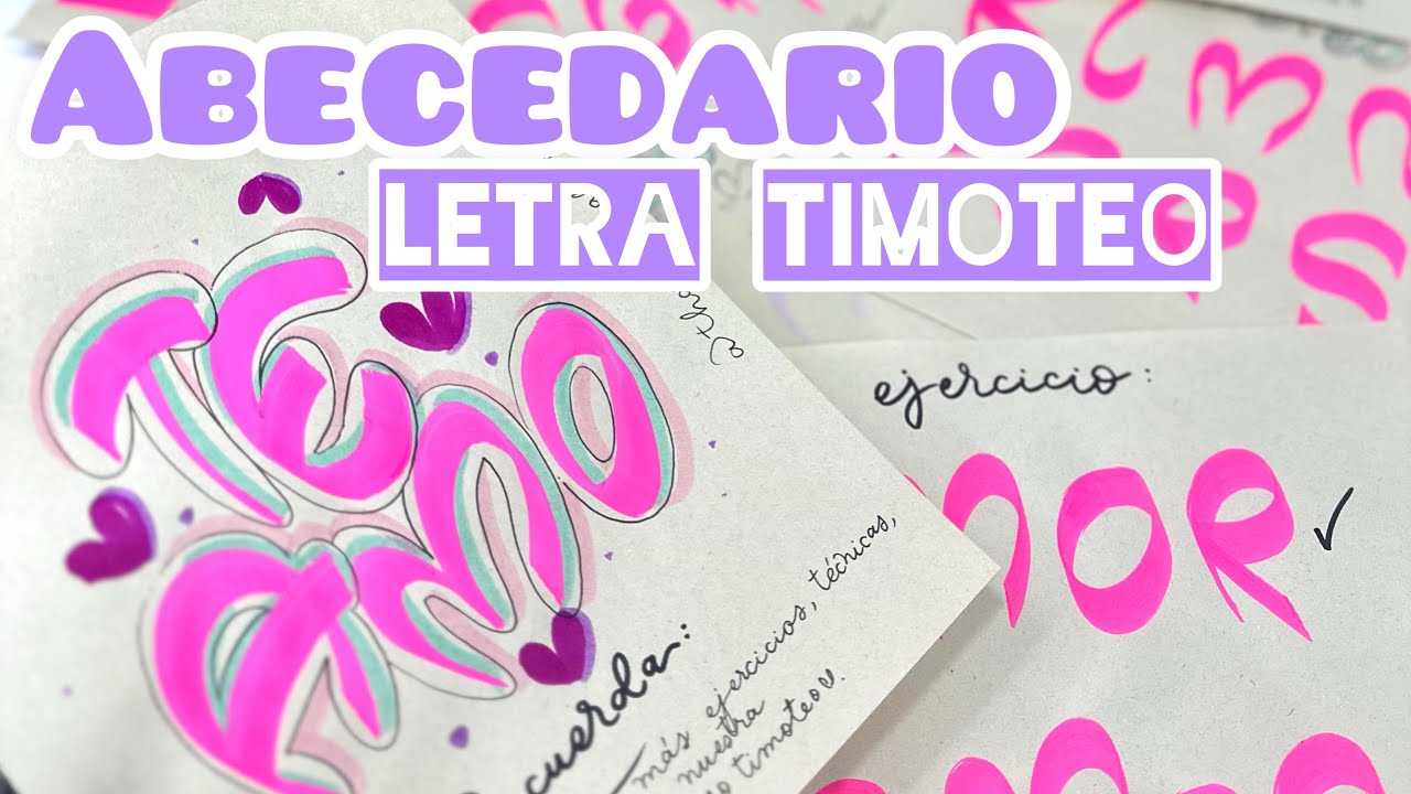 Abecedario letra timoteo | marcador 15mm | letra timoteo paso a paso | letras bonitas