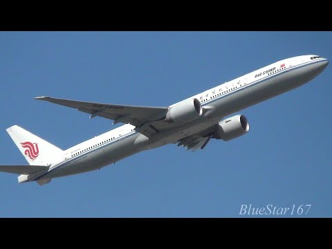 Air China Boeing 777-300ER (B-2045) takeoff from FRA/EDDF (Frankfurt - am Main) RWY 07C