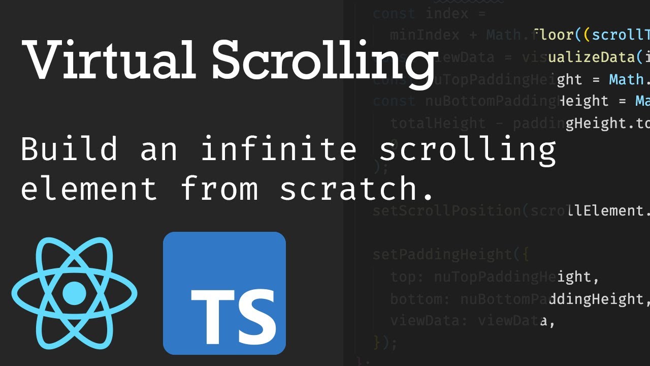 Live Coding Session   Basic Virtual Scroller