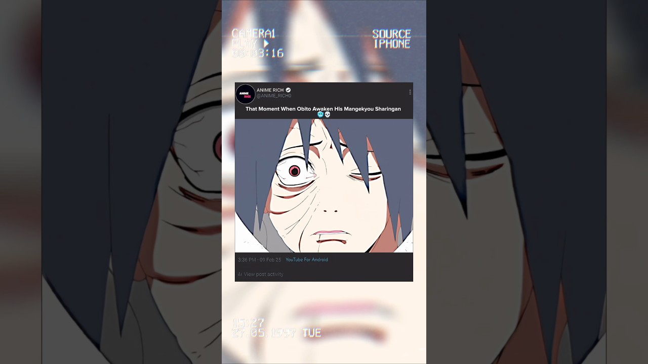Obito's Mangekyou Sharingan Awaken 🥶💀