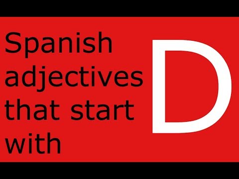 Spanish adjectives that start with D