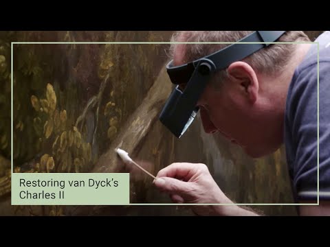 Art restoration of one of our largest paintings: Cleaning Van Dyck's 'Charles I' | 1