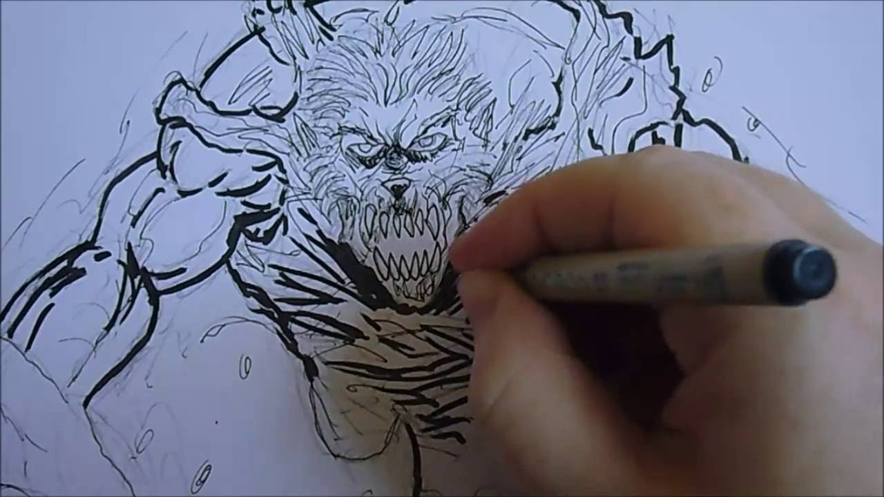 Drawing A Wolf Man Quick Sketch