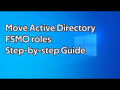 How to move Active Directory FSMO roles