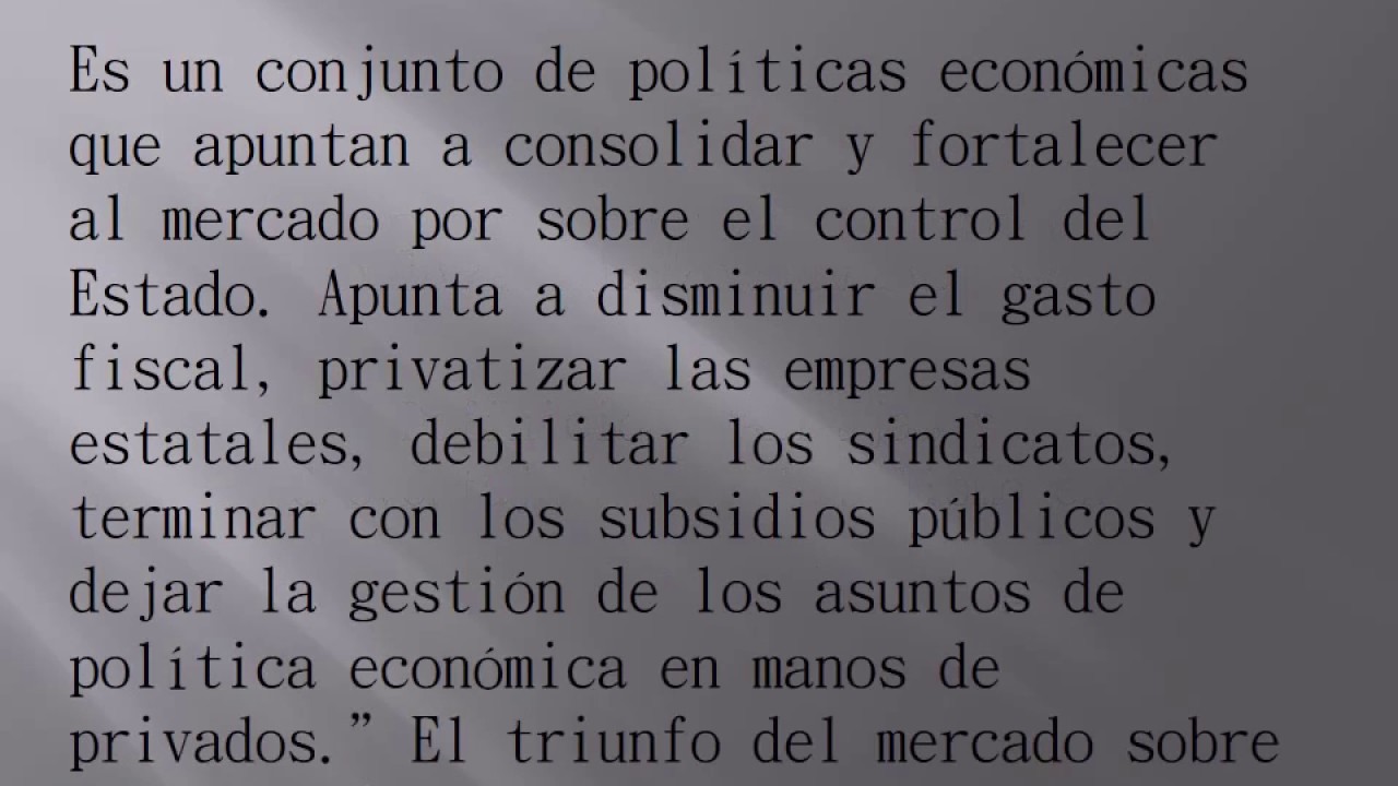 Power point de Neoliberalismo
