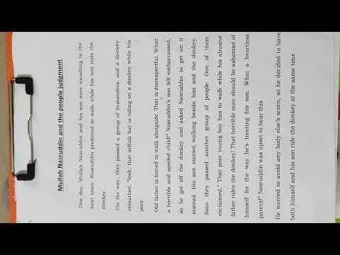Mullah Nasiruddin and the people judgement story in English