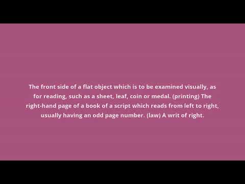 what is the meaning of recto
