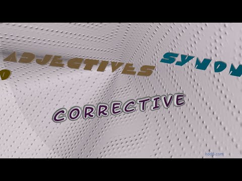 corrective - 4 adjectives which mean corrective (sentence examples)