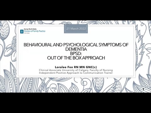 Behavioral and Psychiatric Symptoms of Dementia- BPSD? Out Of The Box Approach