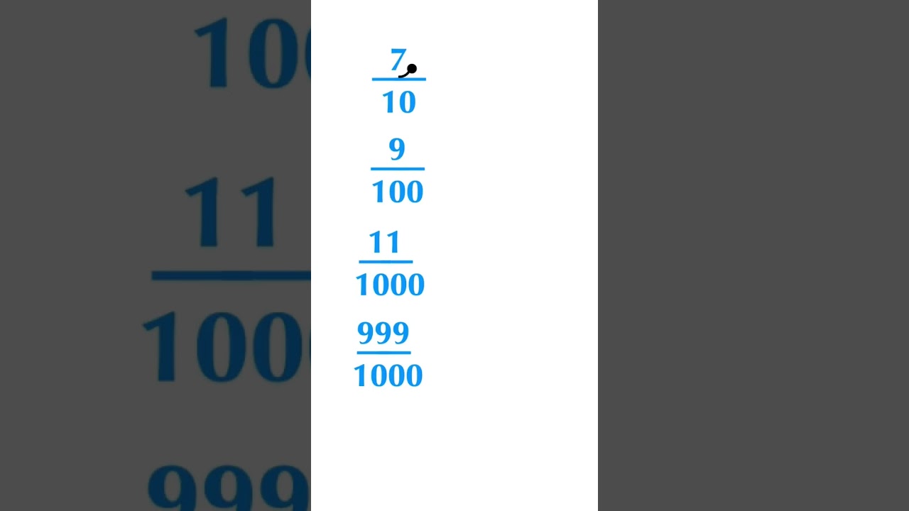 Fast Math from fractions to decimals with practice #maths #practice