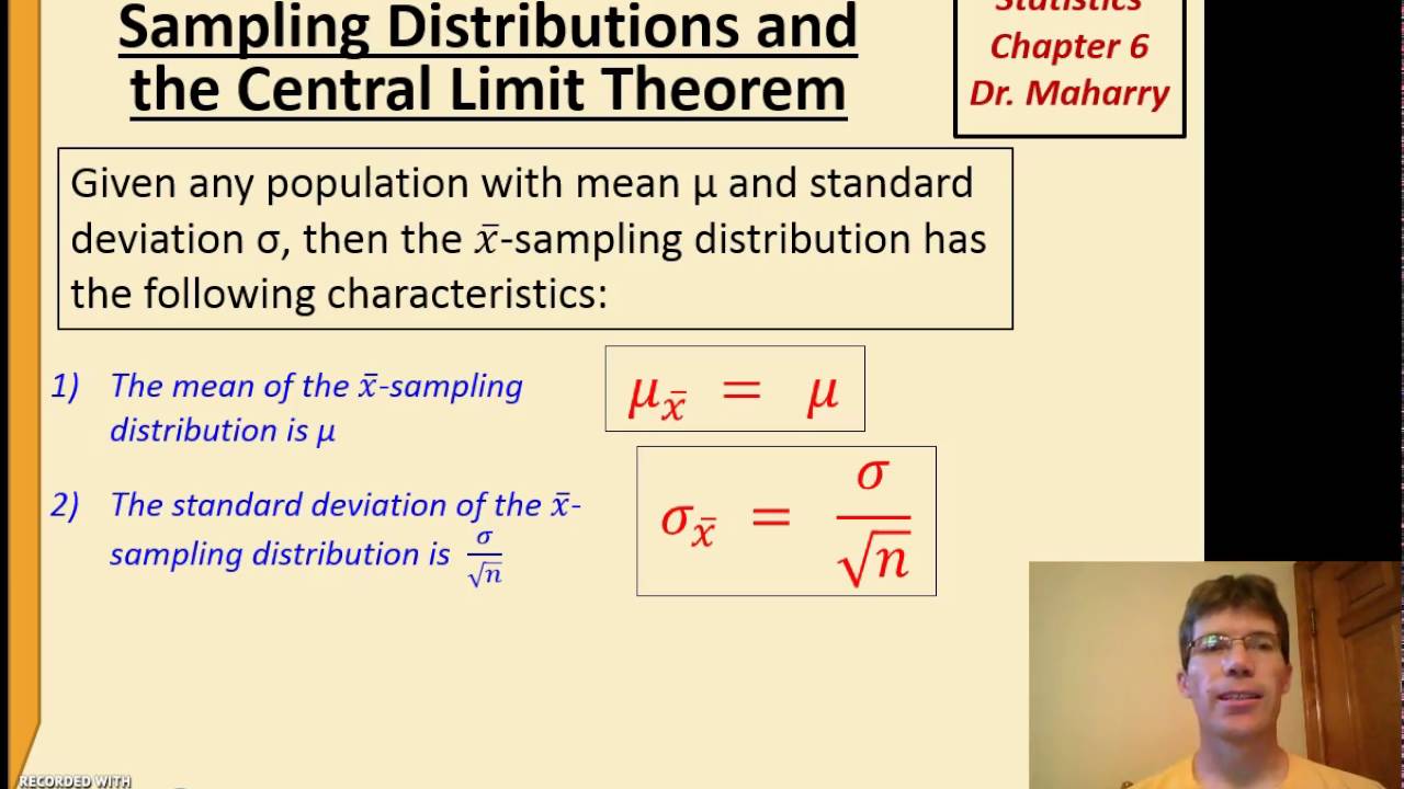 Math 1313 Chapter 6 Sampling Distributions & CLT