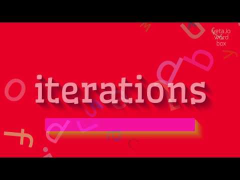 How to say "iterations"! (High Quality Voices)