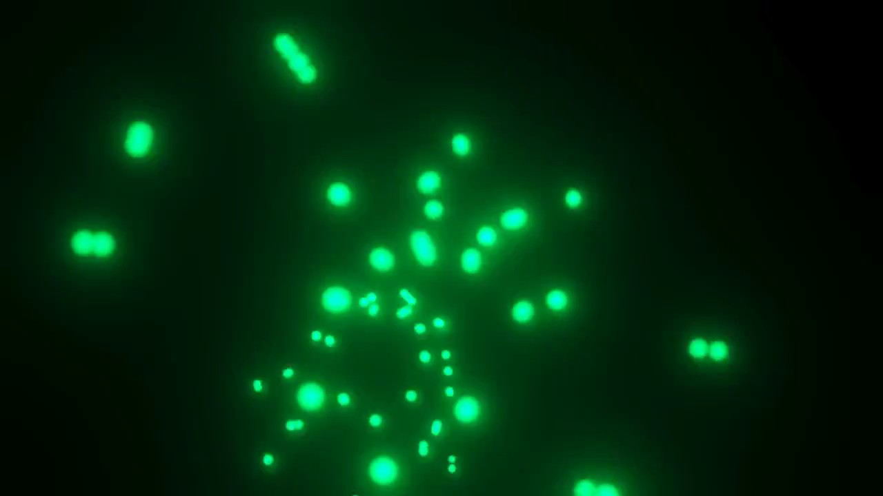 Green Particle effect motion background
