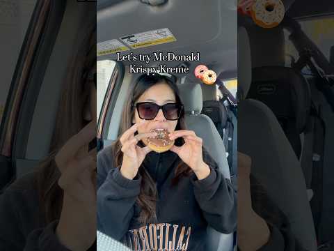 Trying McDonald Krispy Kreme Doughnuts #shorts