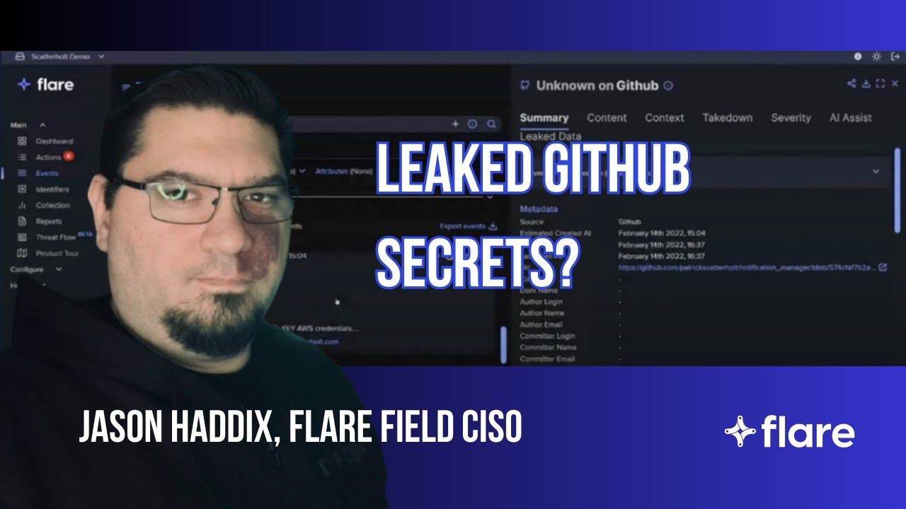 How to Monitor GitHub Leaks on Flare with Jason Haddix, Field CISO