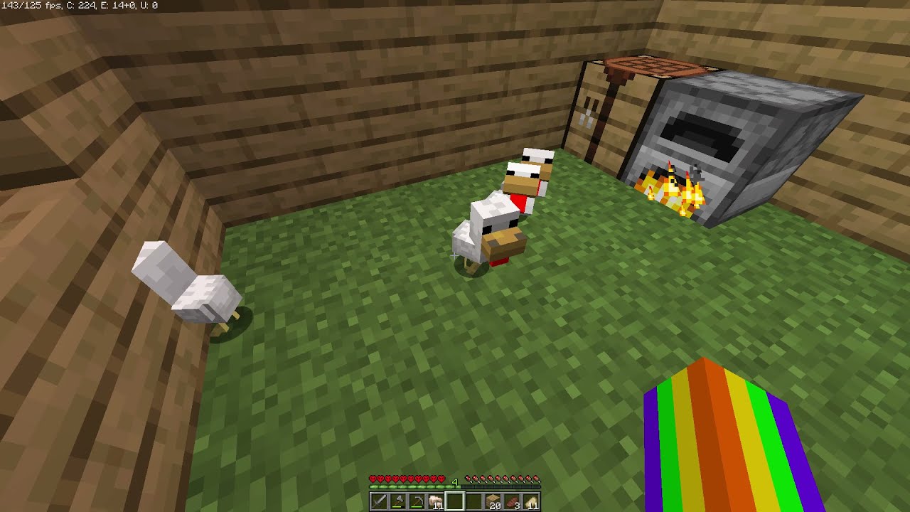spawning 4 chickens with one egg *RARE*