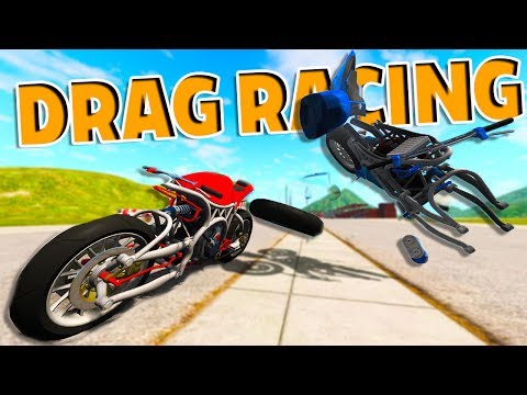 BeamNG Drive - SPORTS BIKE DRAG RACING!