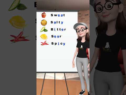 Types of taste with example / Sense of Taste Adjectives.