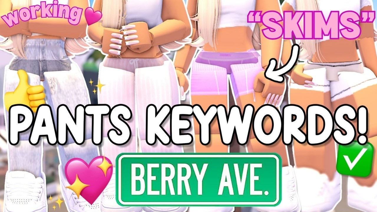 10+ Working PANTS, JEANS, SHORTS & AESTHETIC CLASSIC CLOTHING KEYWORDS For Berry Avenue!