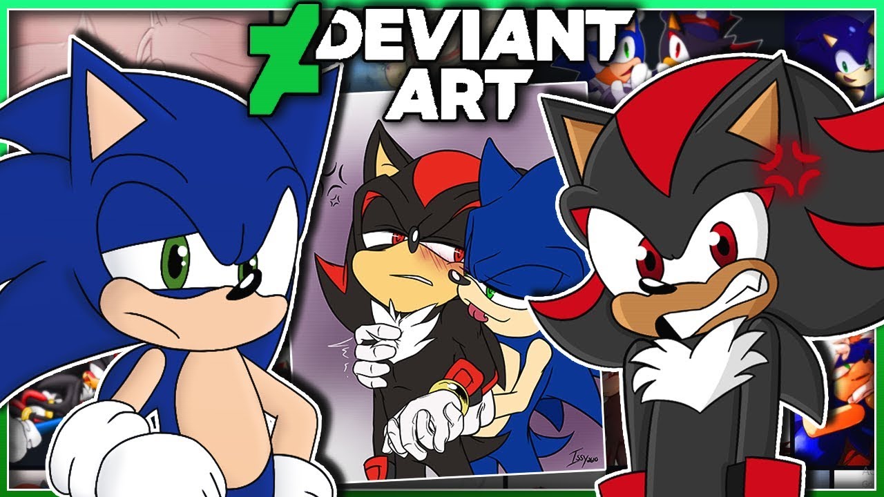 Sonic & Shadow Visit DEVIANTART! - SONIC KISSING SHADOW?!