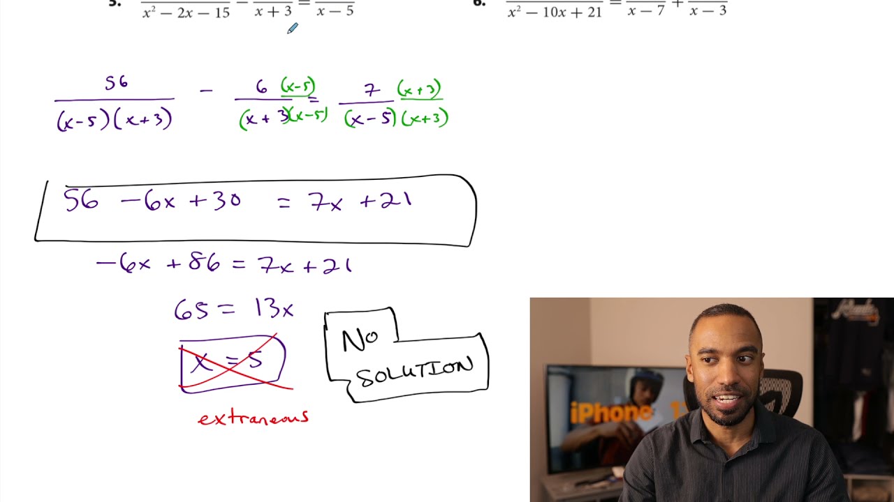Solving Rational Equations (practice problems)
