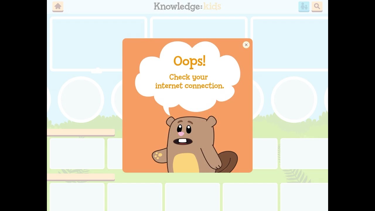 Knowledge Kids App - No Internet Connection (September 14, 2025).