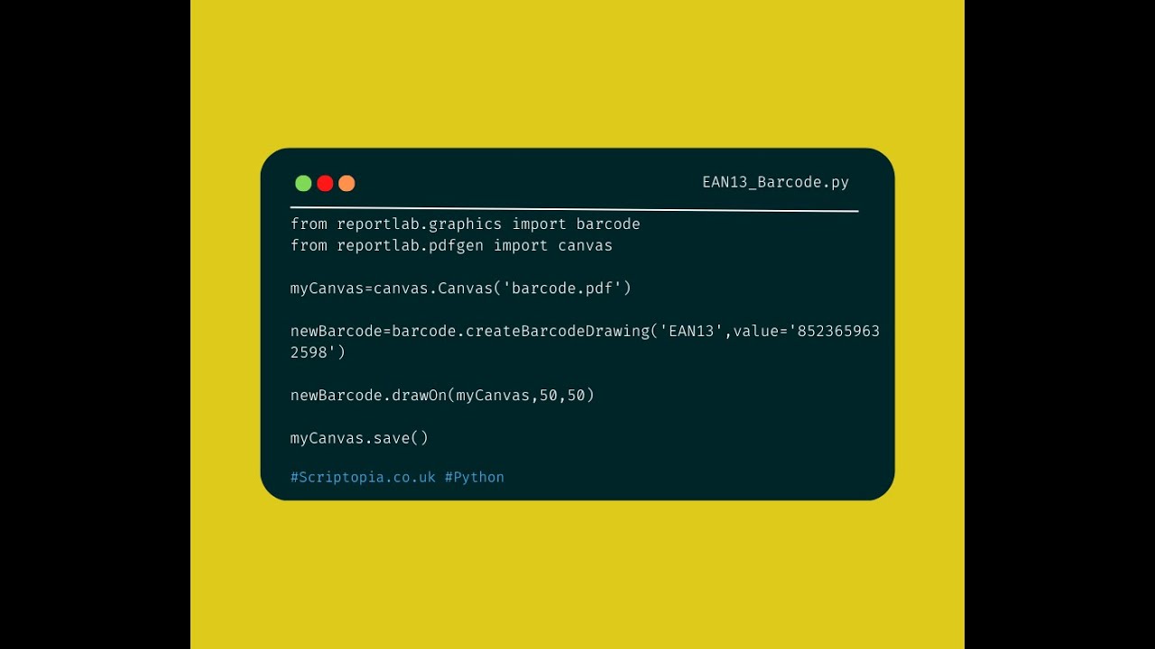 Python ReportLab - Generate EAN-13 barcode