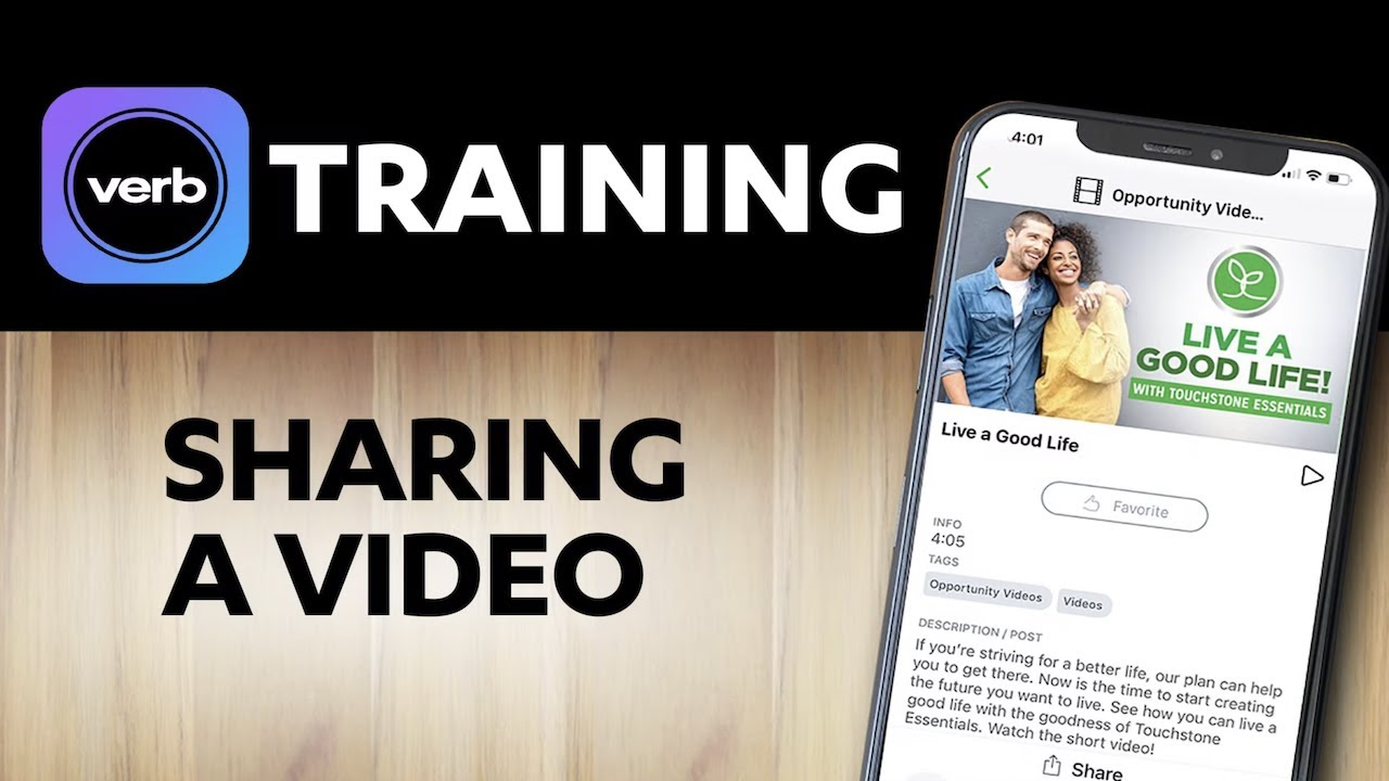Verb App: Sharing a Video Tutorial