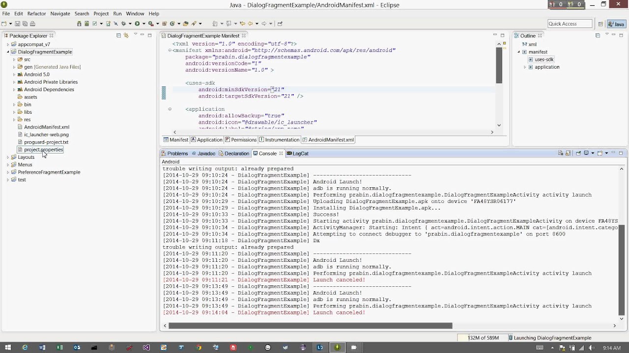 Troubleshoot Android App Debug directly onto Device using Eclipse