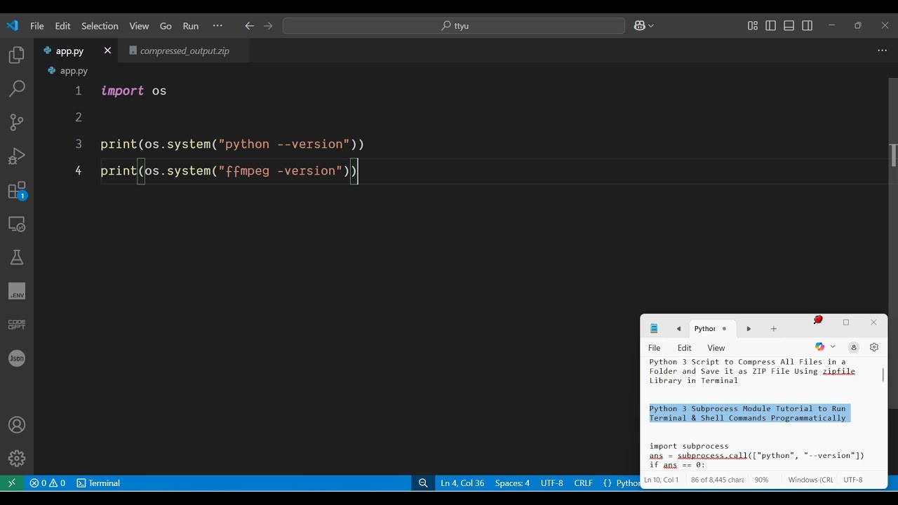 Python 3 Subprocess Module Tutorial to Run Terminal & Shell Commands Programmatically